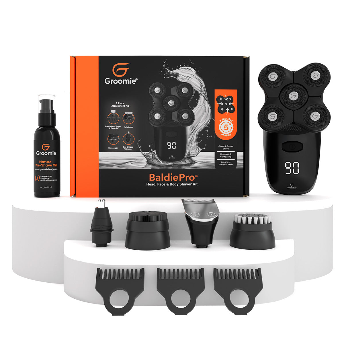 BaldiePro™ Electric Head Shaver Kit, Bald Head Razor, Best Hair Clipper ...