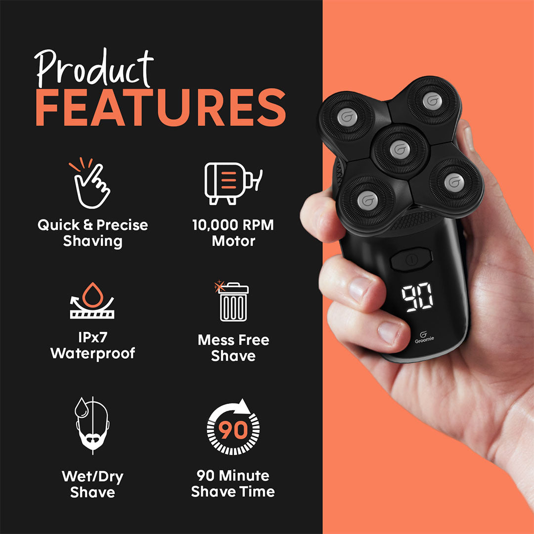 "Great Bambeeno" Head Shaver Bundle, Best Bald Head & Face Electric ...