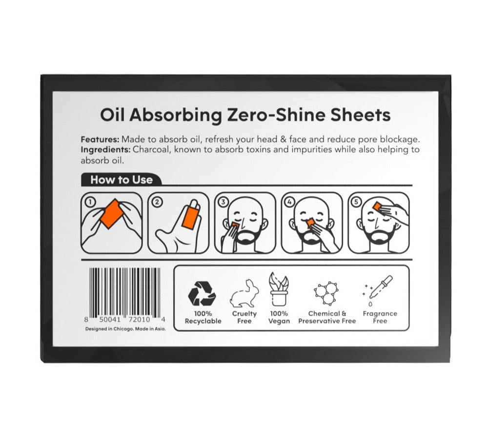 Oil Absorbing Zero-Shine Sheets (2-Pack) - Groomie™